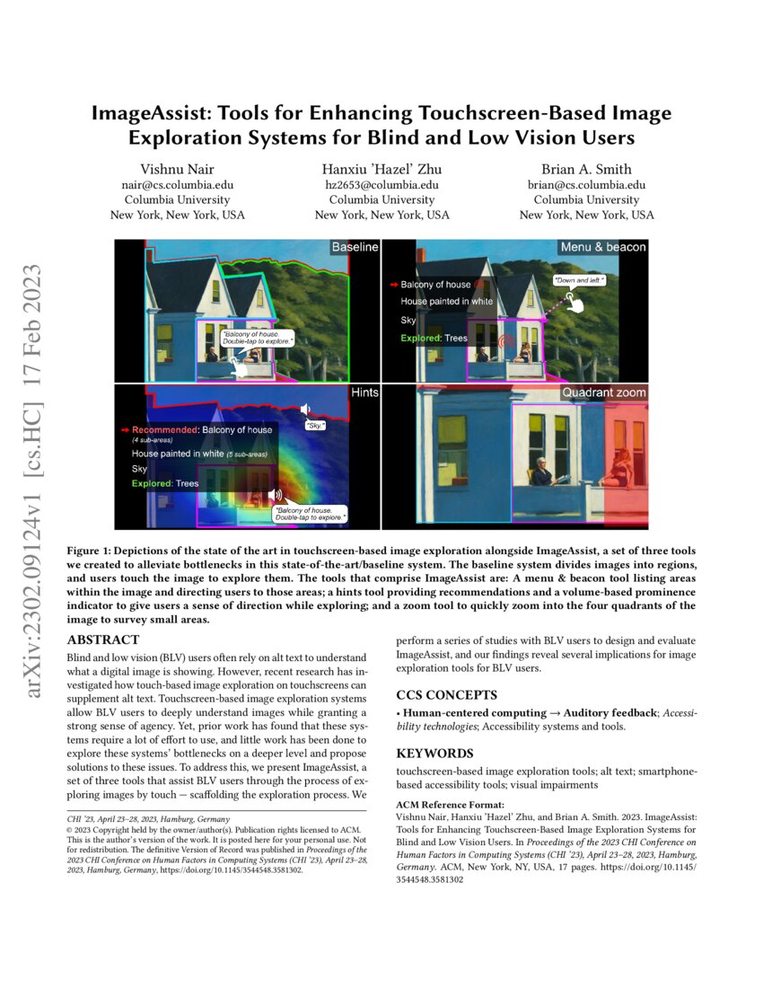 ImageAssist: Tools for Enhancing Touchscreen-Based Image Exploration Systems for Blind and Low ...