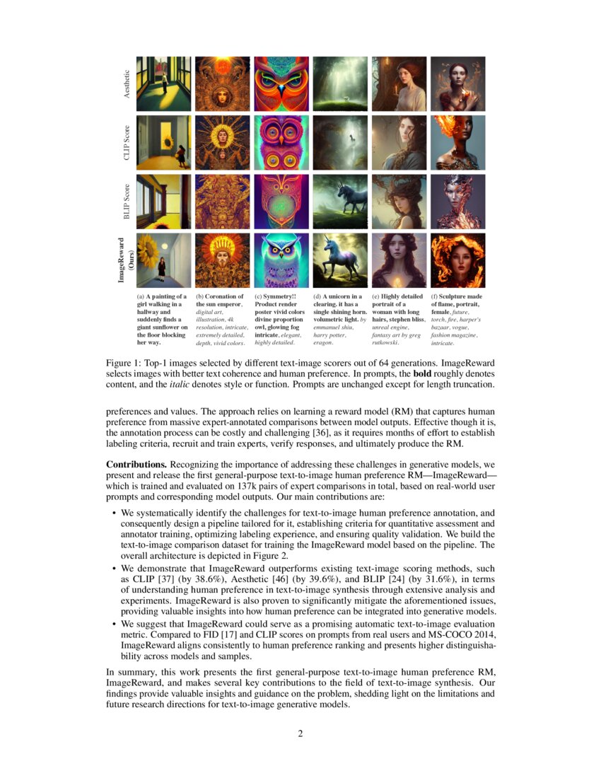 ImageReward: Learning and Evaluating Human Preferences for Text-to-Image Generation | DeepAI