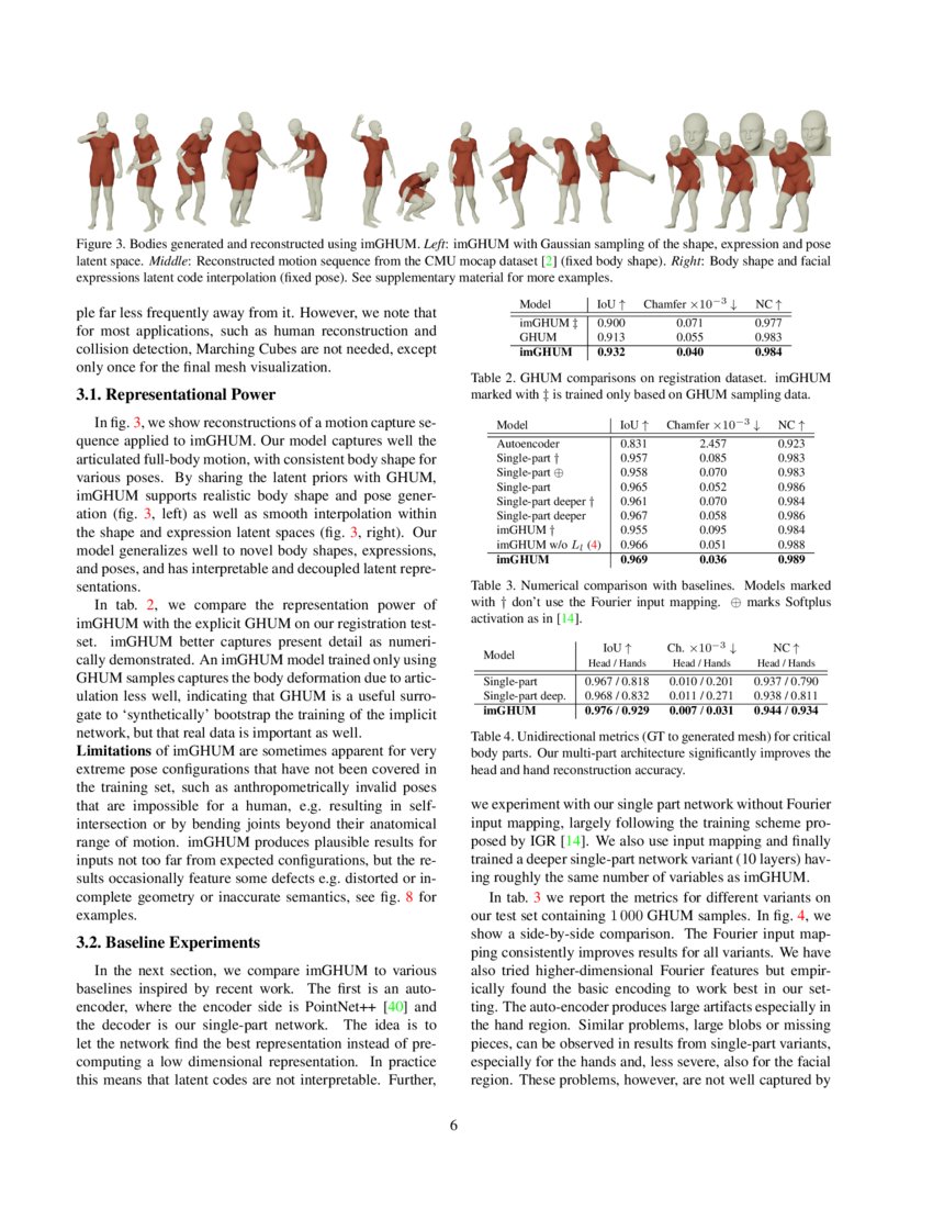 imGHUM: Implicit Generative Models of 3D Human Shape and Articulated Pose | DeepAI