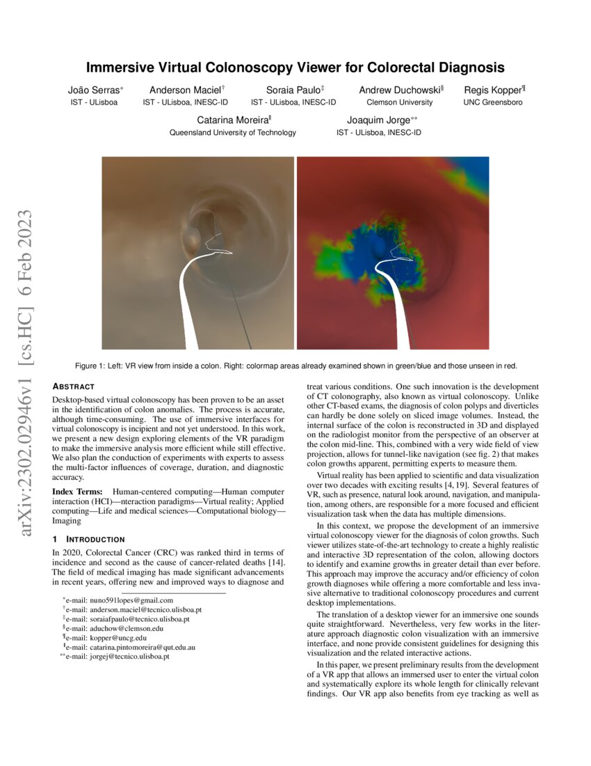 Immersive Virtual Colonoscopy Viewer for Colorectal Diagnosis | DeepAI