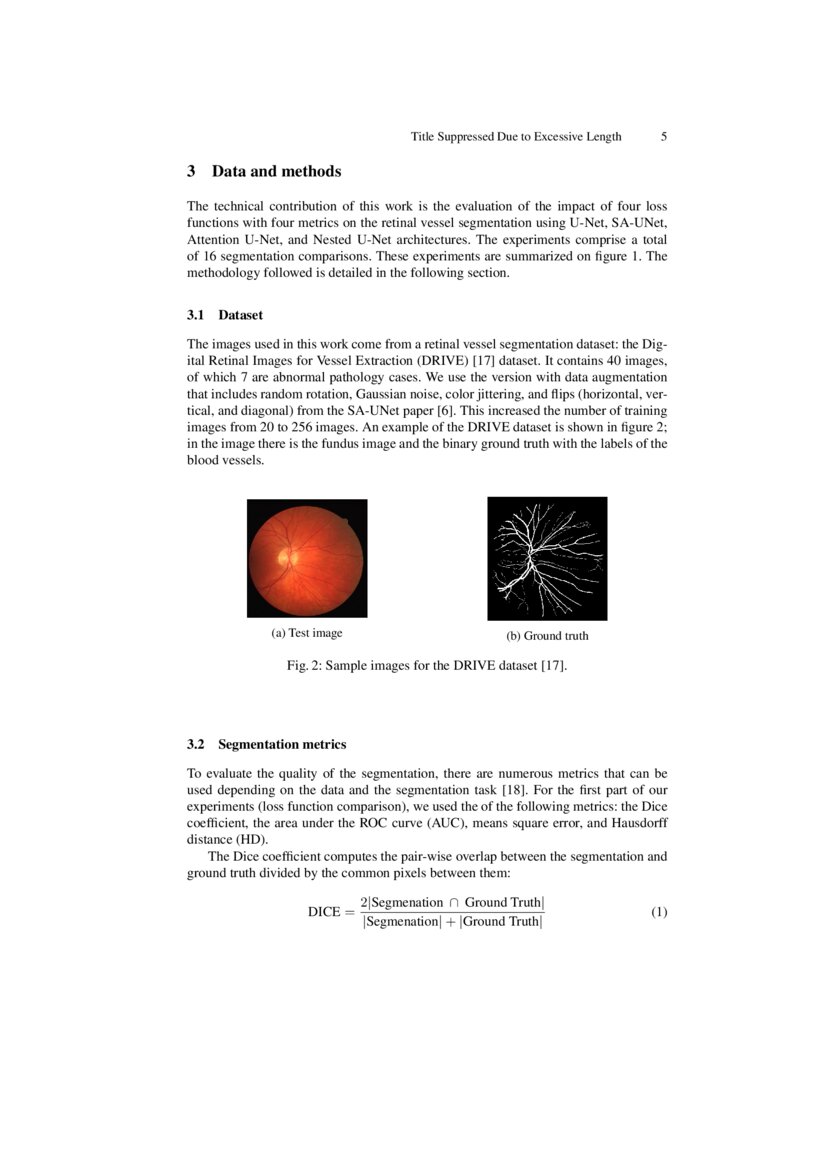 Impact of loss function in Deep Learning methods for accurate retinal ... Impact of loss function in Deep Learning methods for accurate retinal ...