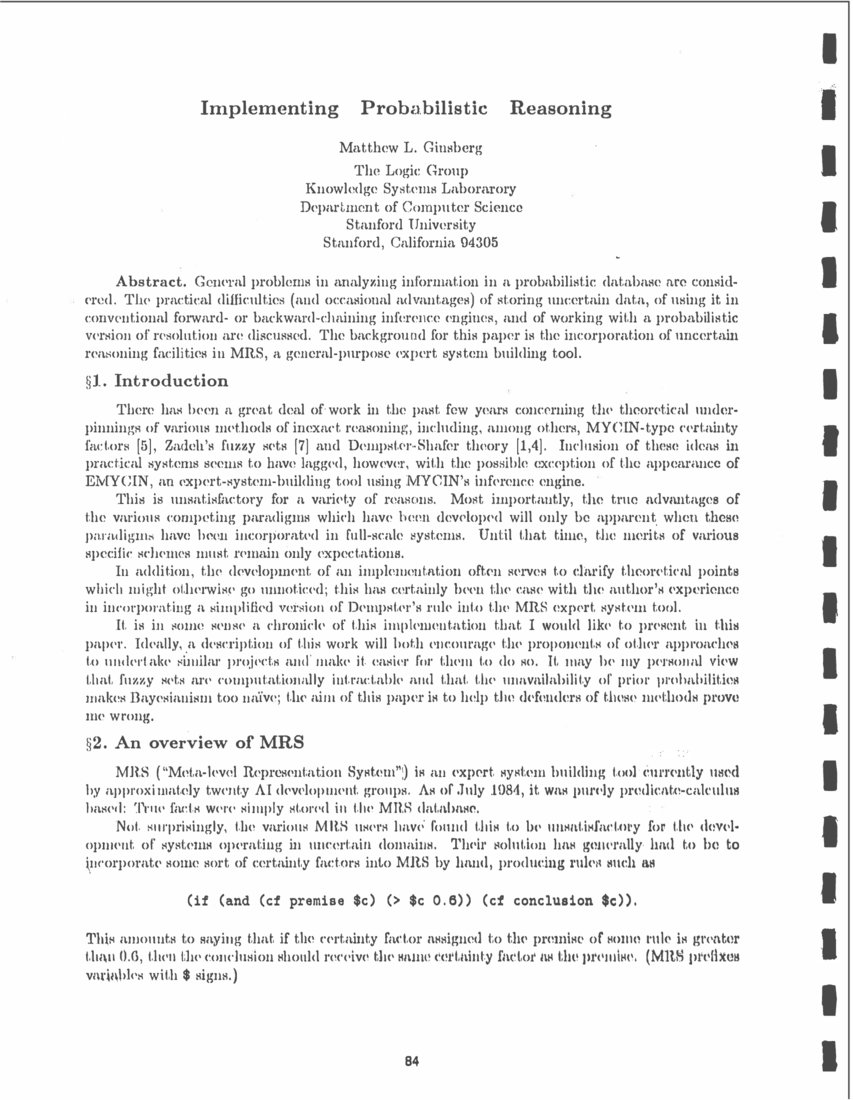 Implementing Probabilistic Reasoning | DeepAI