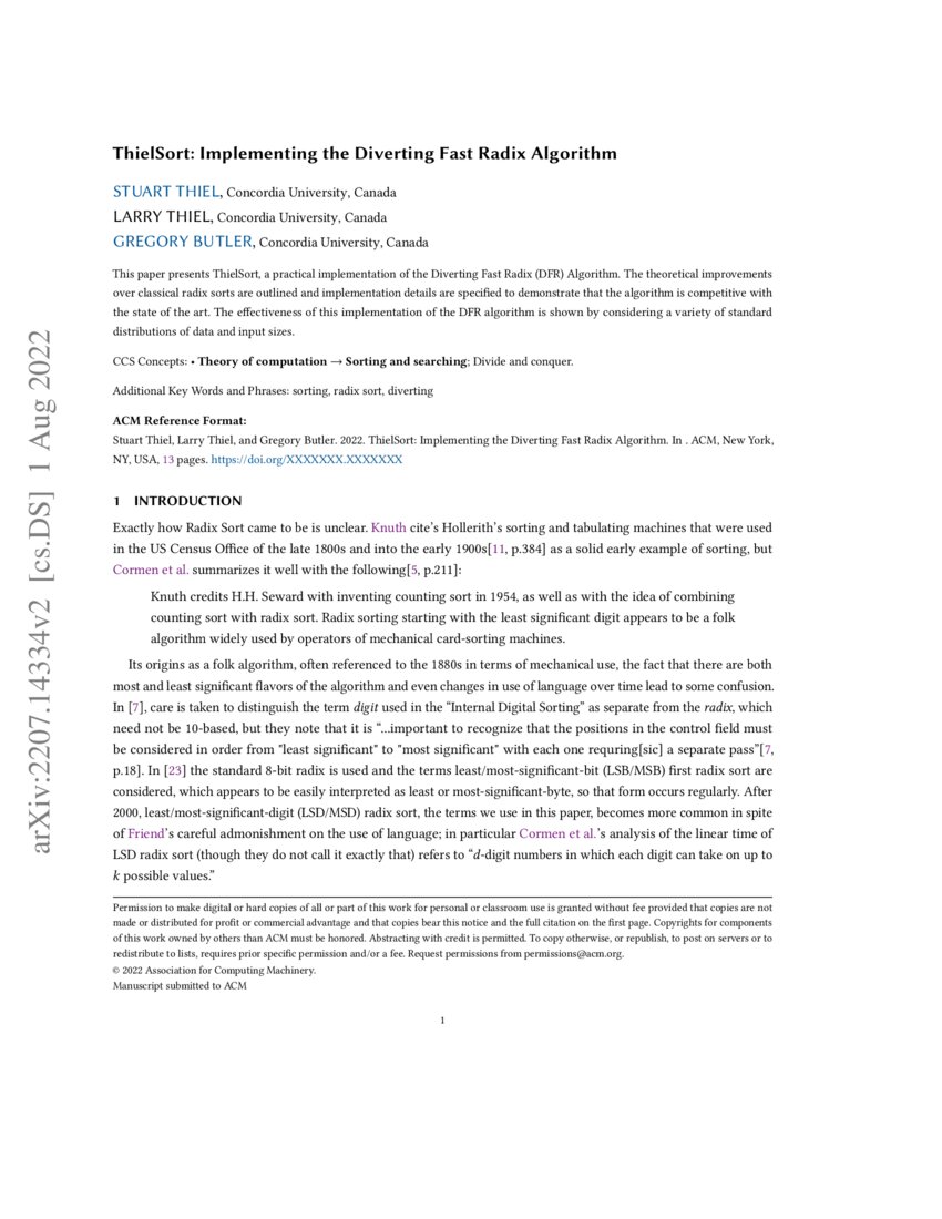 Implementing the Diverting Fast Radix Algorithm | DeepAI