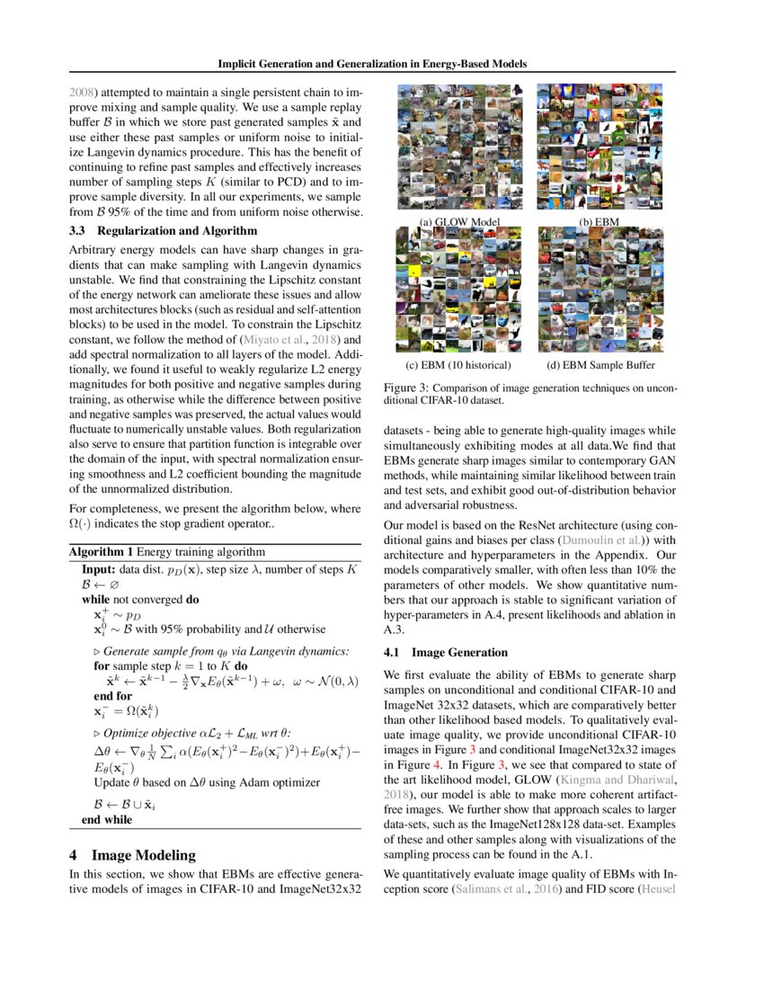 Implicit Generation and Generalization in Energy-Based Models | DeepAI