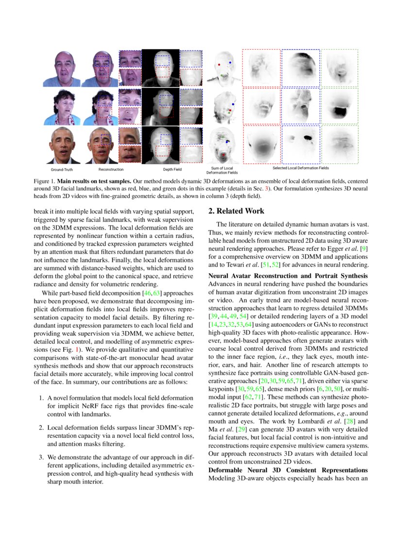 Implicit Neural Head Synthesis via Controllable Local Deformation ... Implicit Neural Head Synthesis via Controllable Local Deformation ...
