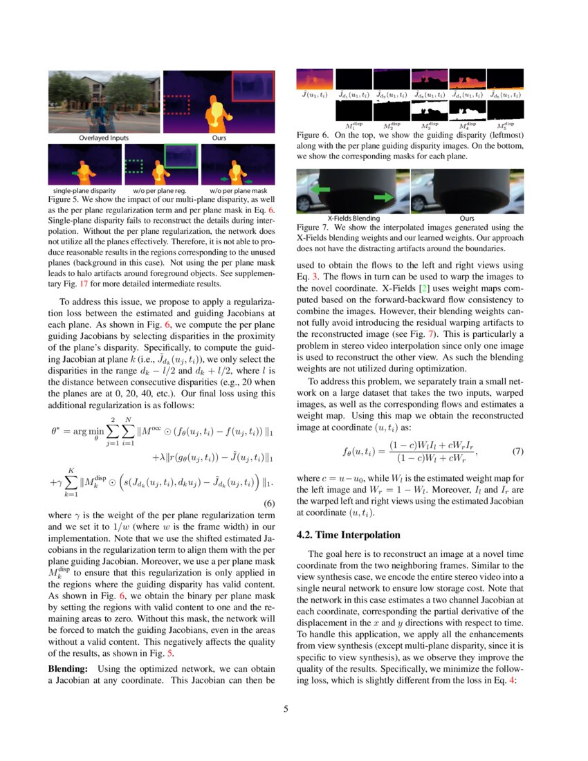 Implicit View Time Interpolation Of Stereo Videos Using Multi Plane Disparities And Non Uniform