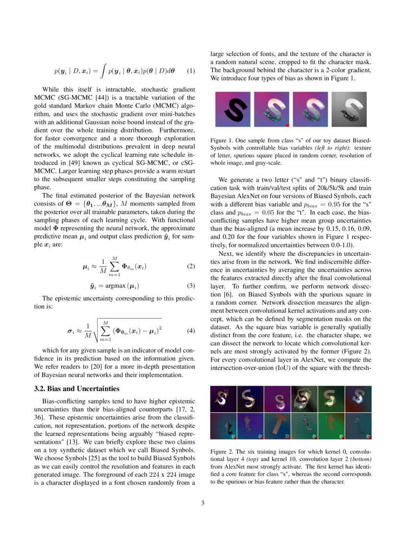 Implicit Visual Bias Mitigation By Posterior Estimate Sharpening Of A Bayesian Neural Network