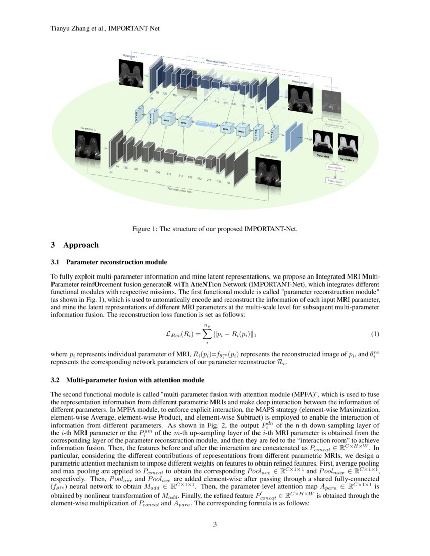 IMPORTANT-Net: Integrated MRI Multi-Parameter Reinforcement Fusion Generator with Attention ...