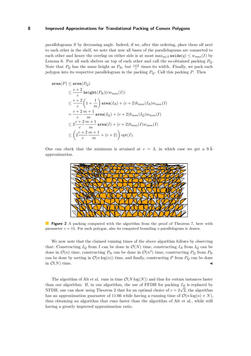 Improved Approximations for Translational Packing of Convex Polygons | DeepAI