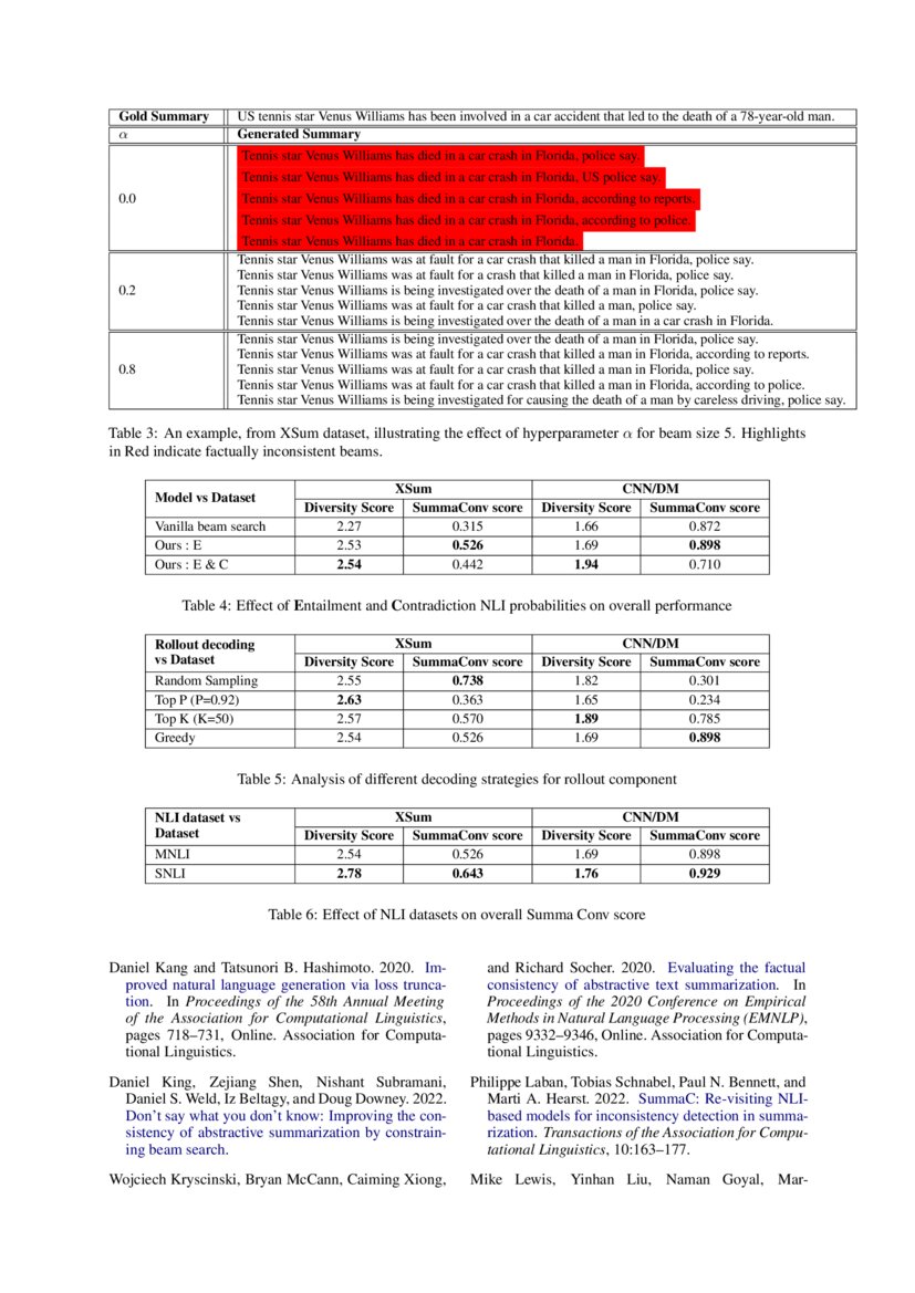 Improved Beam Search For Hallucination Mitigation In Abstractive