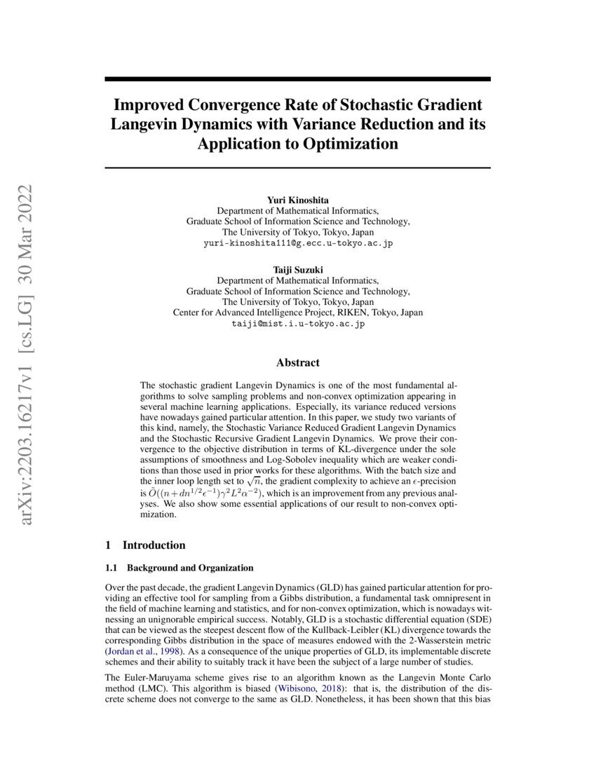 Improved Convergence Rate Of Stochastic Gradient Langevin Dynamics With Variance Reduction And