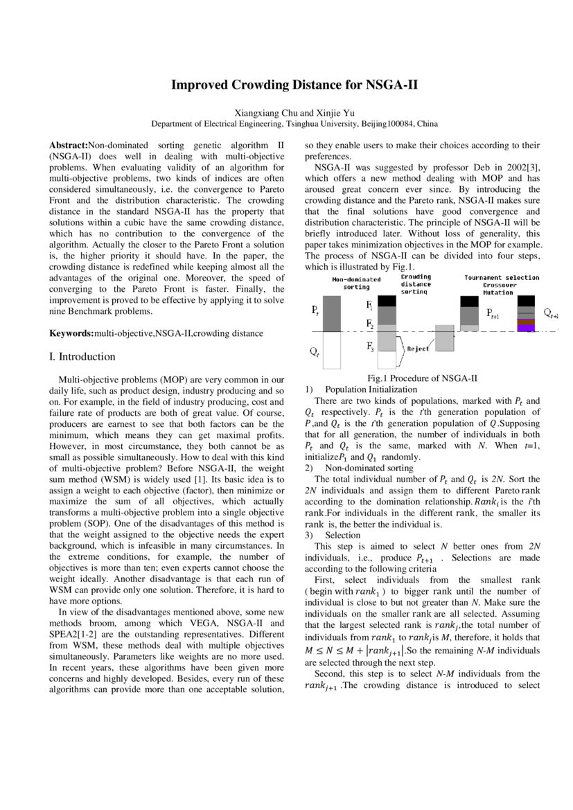 Improved Crowding Distance for NSGA-II | DeepAI
