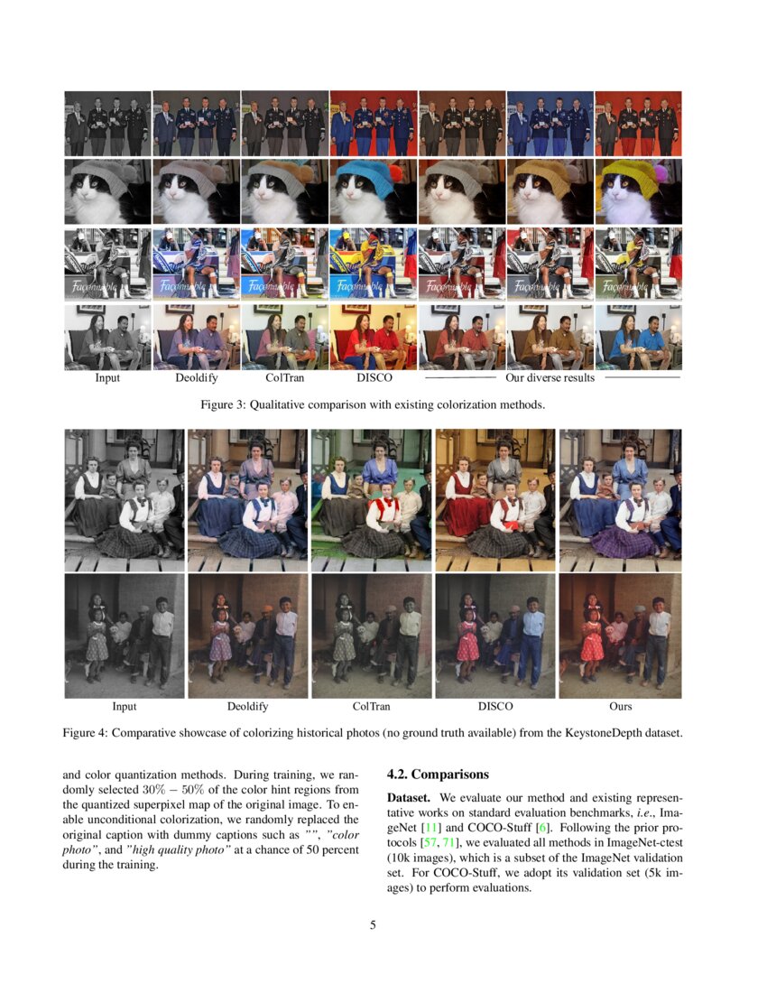 Improved Diffusion-based Image Colorization via Piggybacked Models | DeepAI