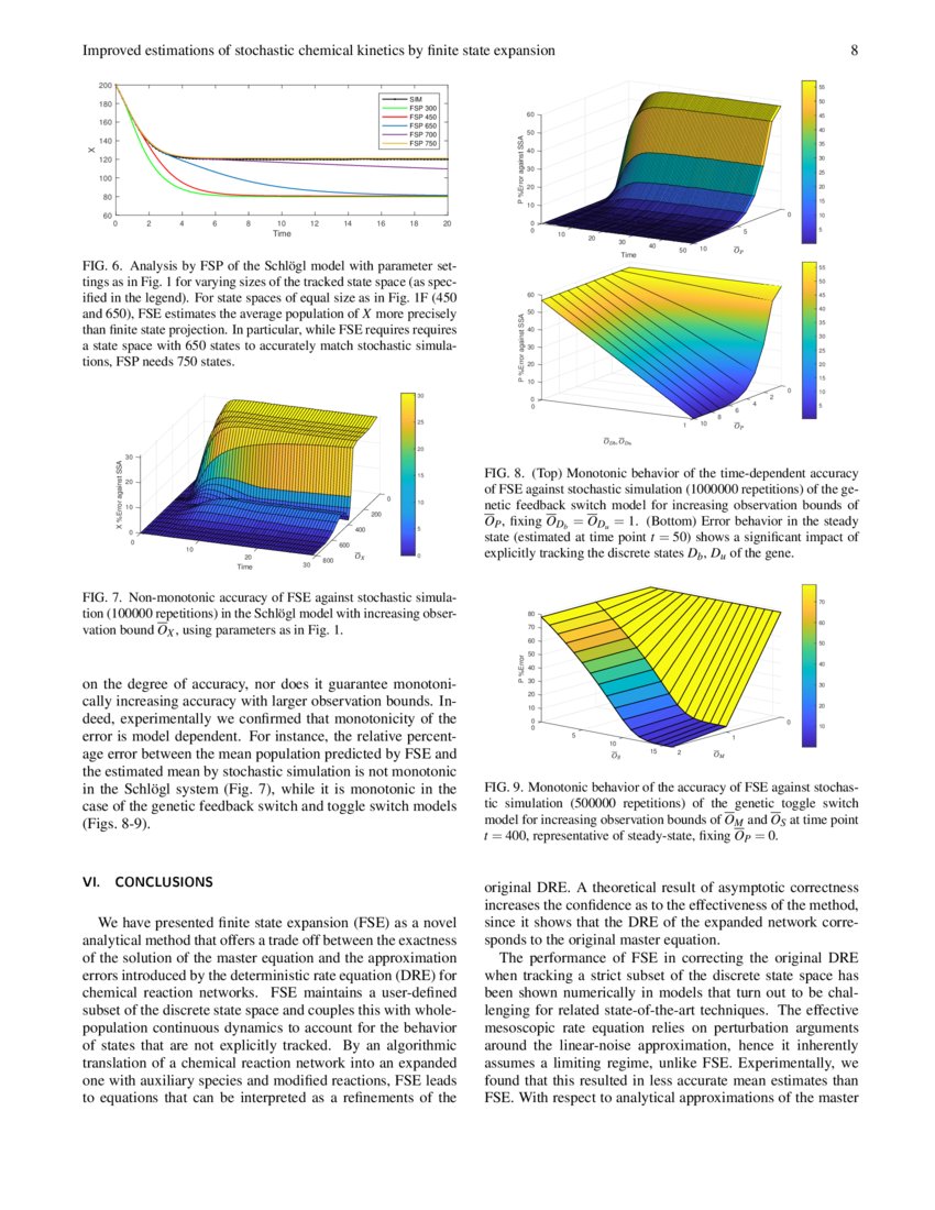 Improved estimations of stochastic chemical kinetics by finite state ...