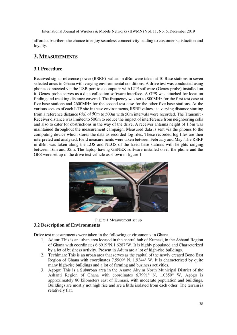 Improved Propagation Models For Lte Path Loss Prediction In Urban Suburban Ghana Deepai