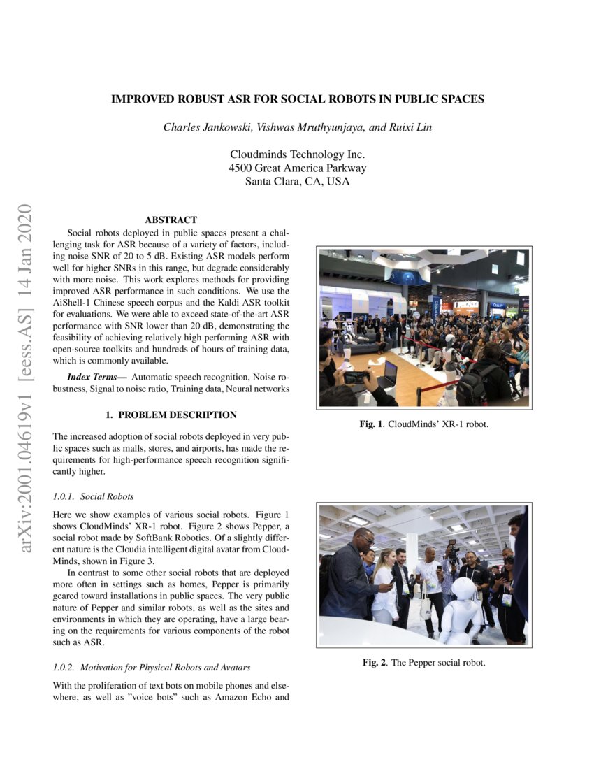 Improved Robust Asr For Social Robots In Public Spaces Deepai