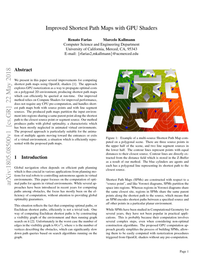 Improved Shortest Path Maps with GPU Shaders | DeepAI