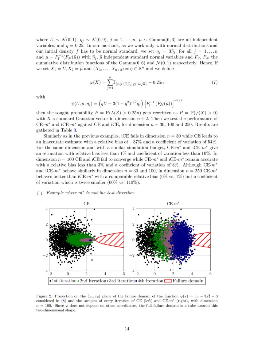 Improvement Of The Cross Entropy Method In High Dimension Through A One