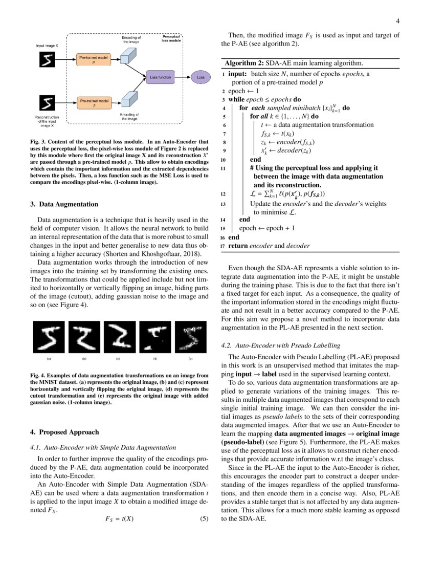 Improving Auto Encoders Self Supervised Image Classification Using Pseudo Labelling Via Data 