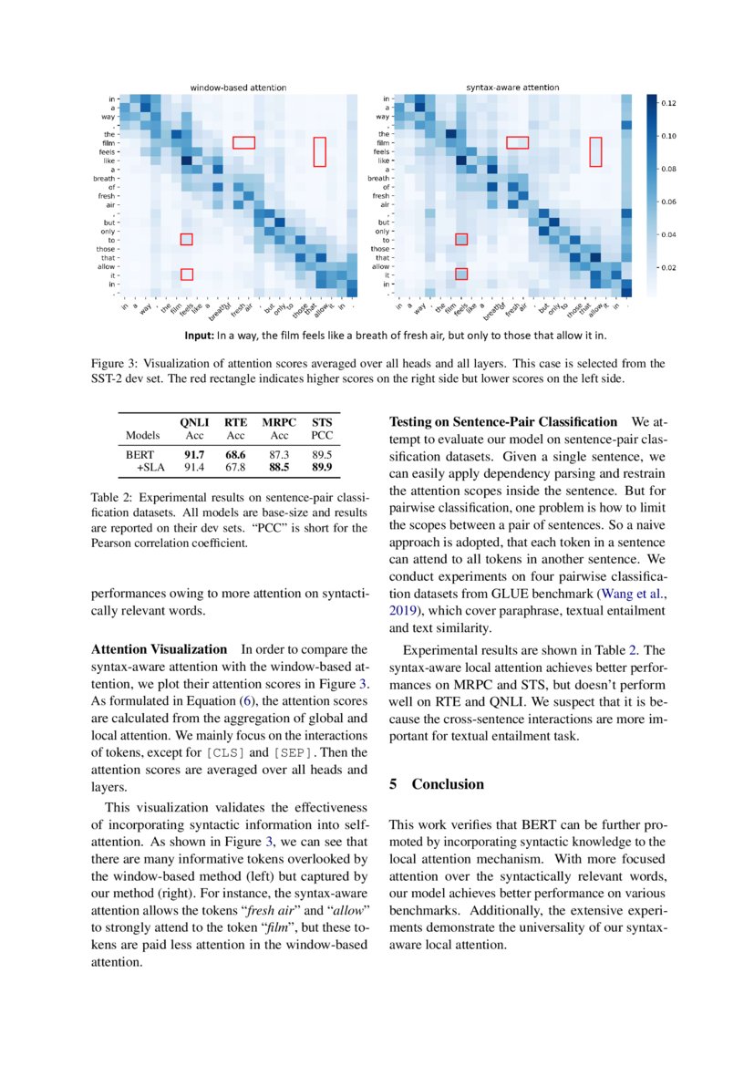 Improving BERT with Syntax-aware Local Attention | DeepAI