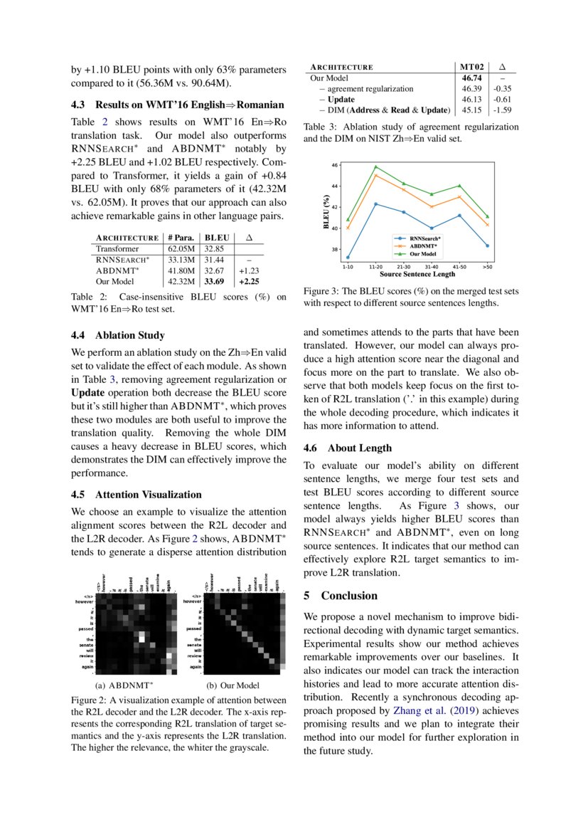 Improving Bidirectional Decoding With Dynamic Target Semantics In