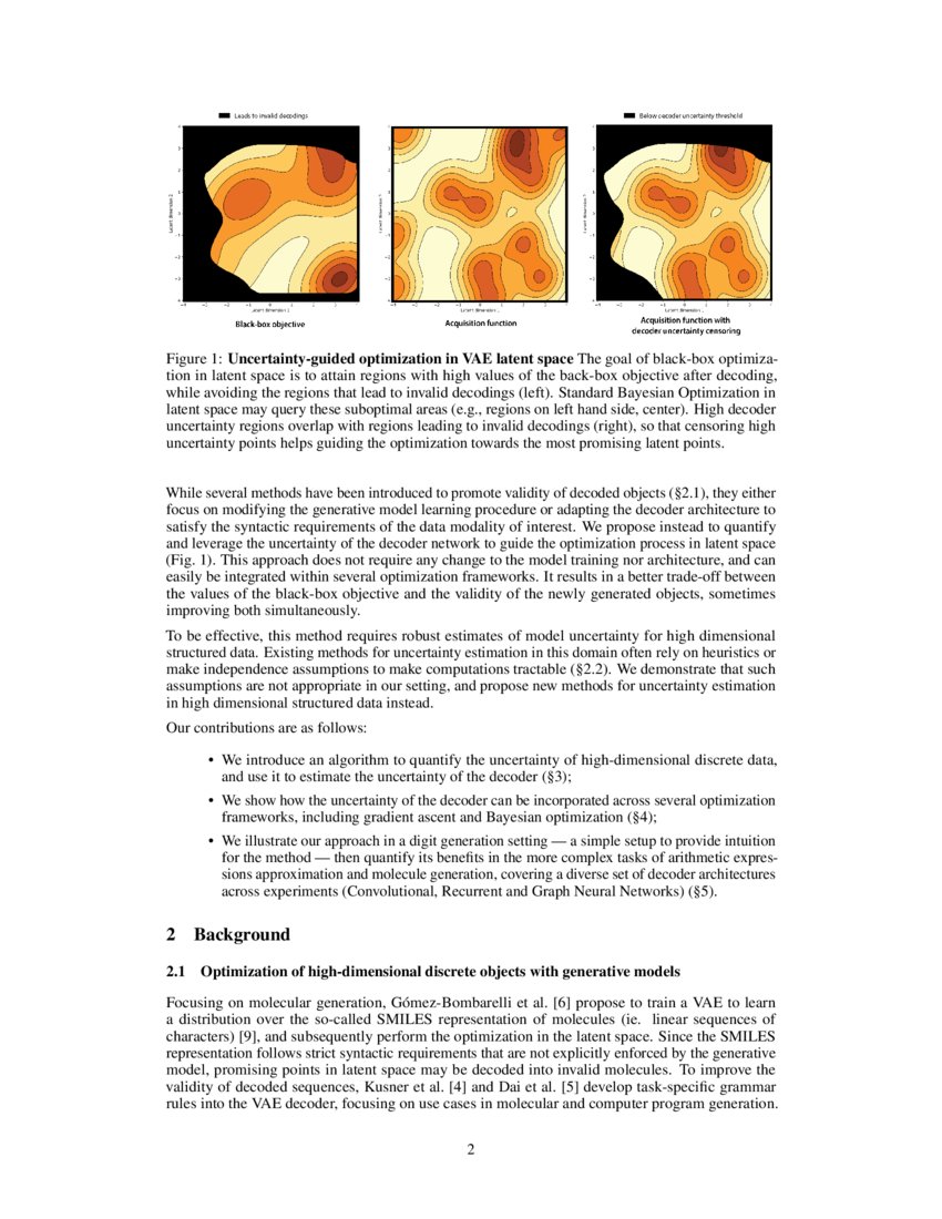 Improving black-box optimization in VAE latent space using decoder uncertainty | DeepAI