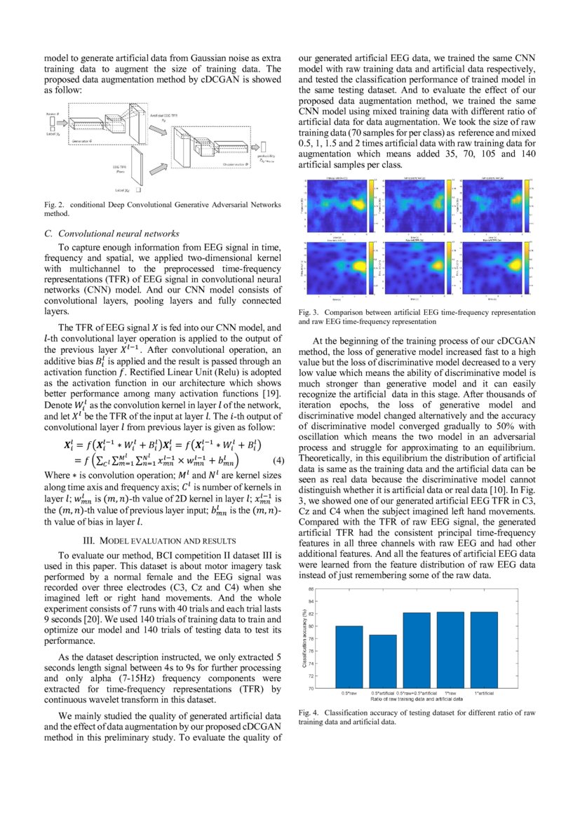Improving Brain Computer Interface Performance By Data Augmentation With Conditional Deep 