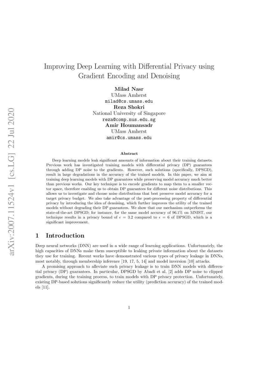 Improving Deep Learning with Differential Privacy using Gradient ...