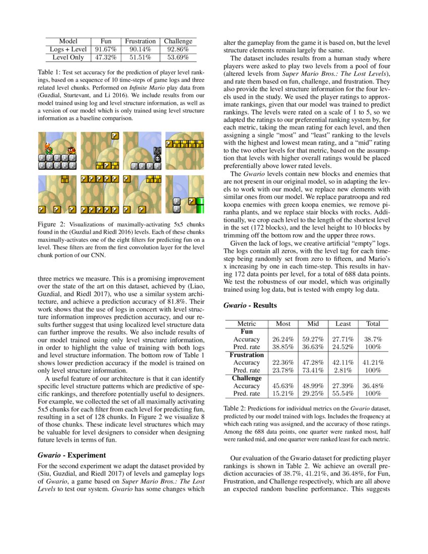 Improving Deep Localized Level Analysis: How Game Logs Can Help | DeepAI