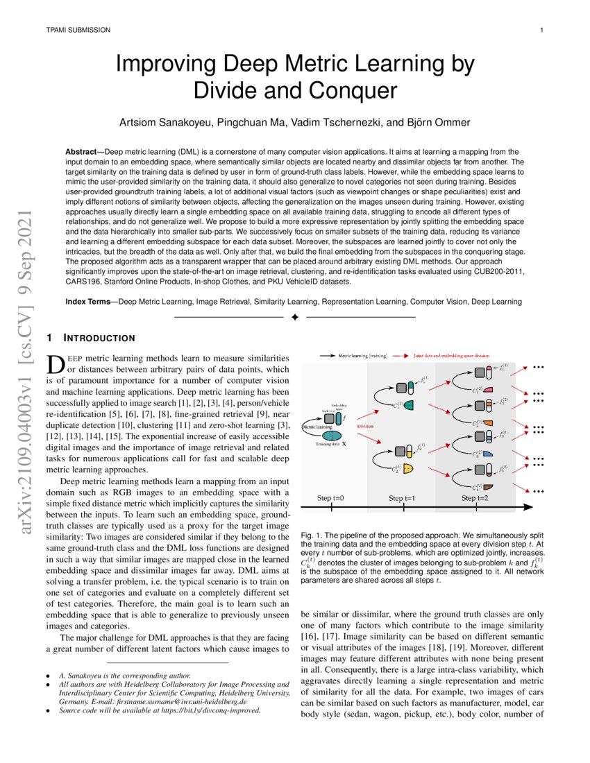 Improving Deep Metric Learning by Divide and Conquer | DeepAI