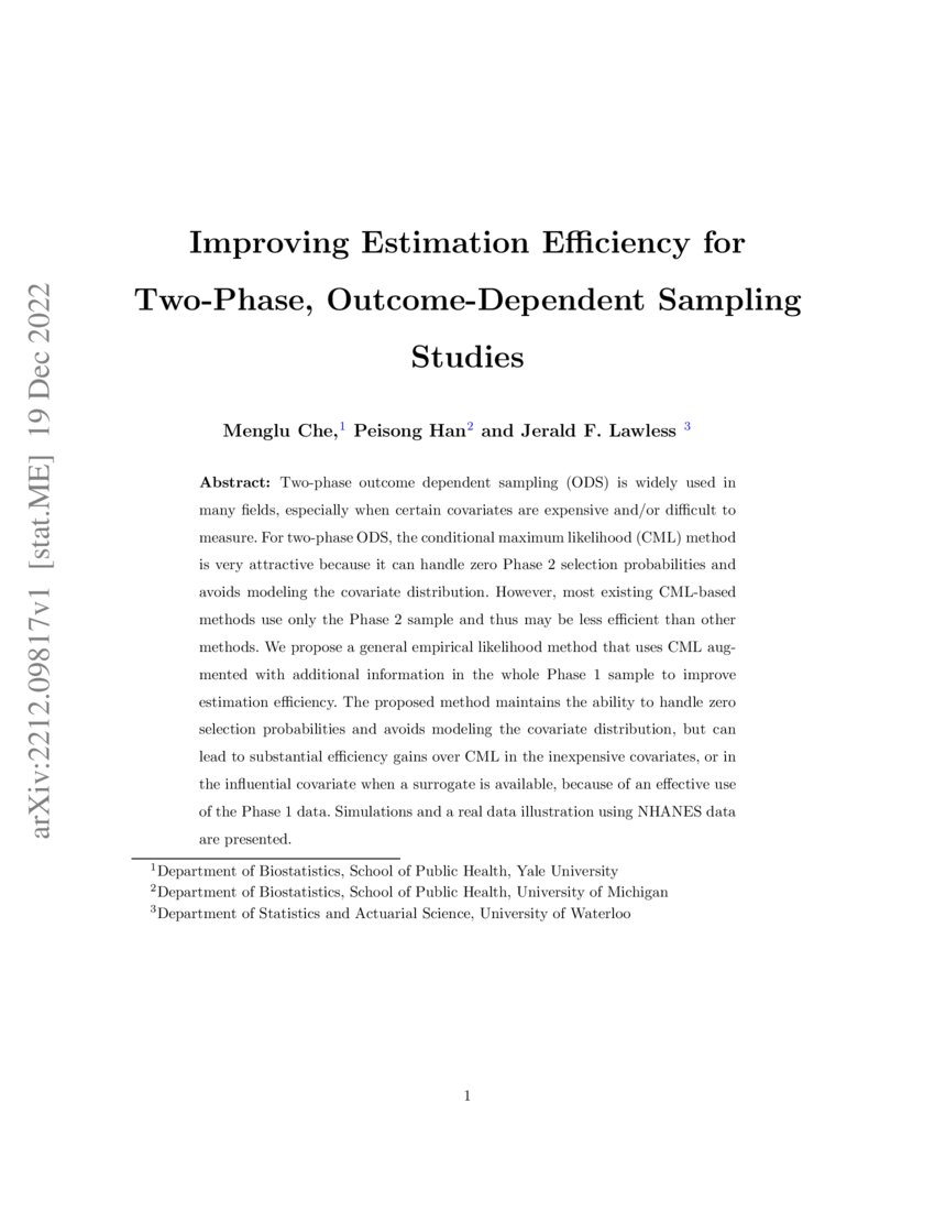 Improving Estimation Efficiency for Two-Phase, Outcome-Dependent ...