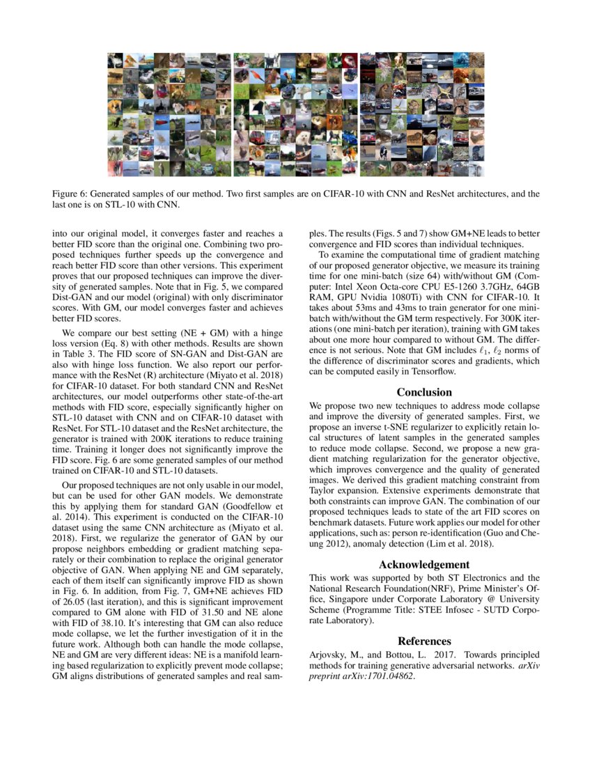 Improving GAN with neighbors embedding and gradient matching | DeepAI