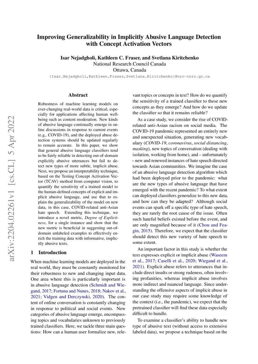 Improving Generalizability In Implicitly Abusive Language Detection