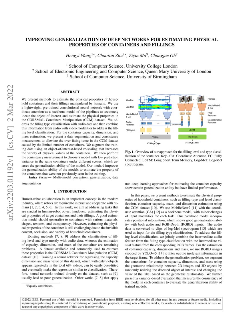 Improving Generalization of Deep Networks for Estimating Physical Properties of Containers and ...