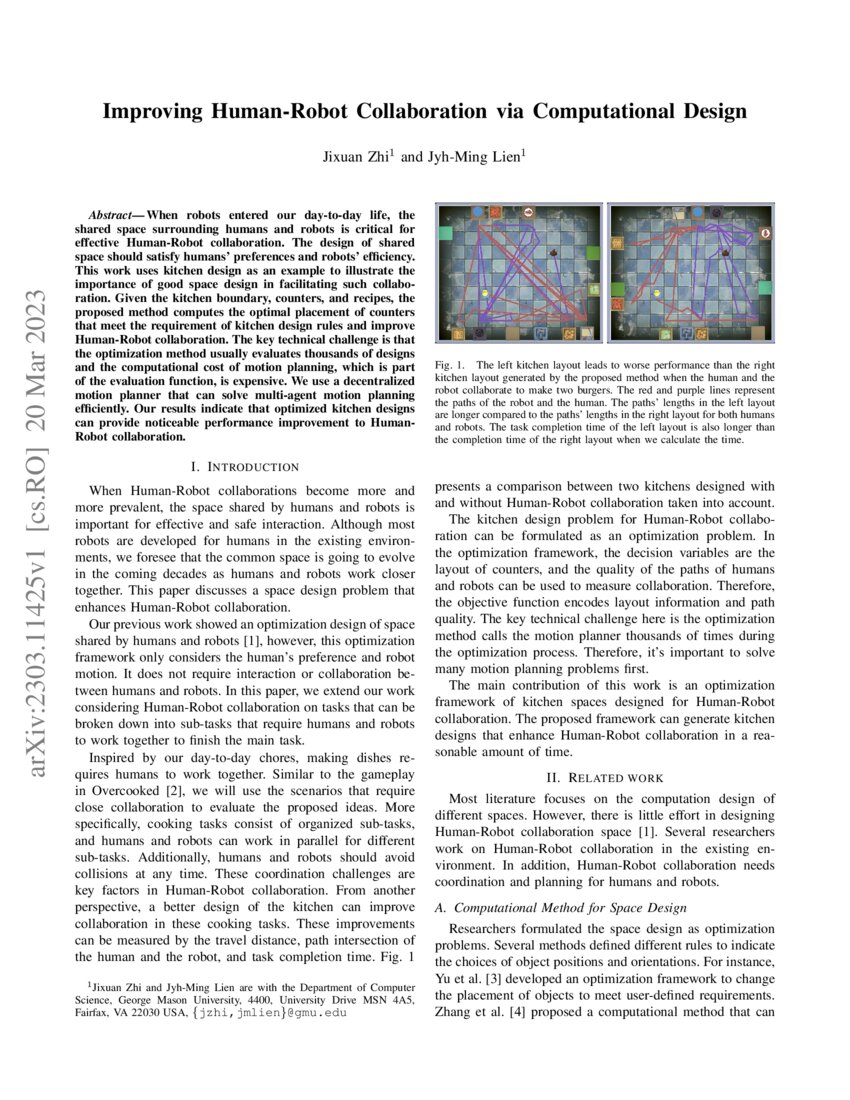 Improving Human Robot Collaboration Via Computational Design Deepai 4282