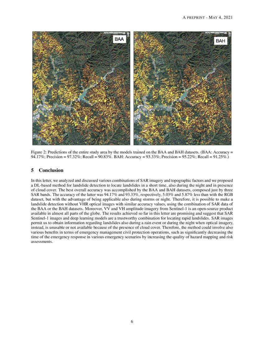 Improving Landslide Detection On Sar Data Through Deep Learning Deepai