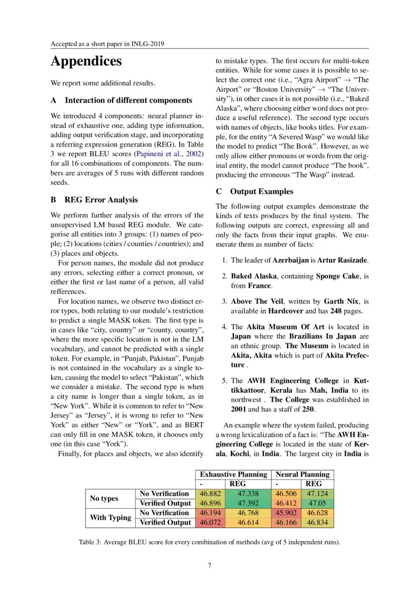Improving Quality And Efficiency In Plan Based Neural Data To Text Generation Deepai
