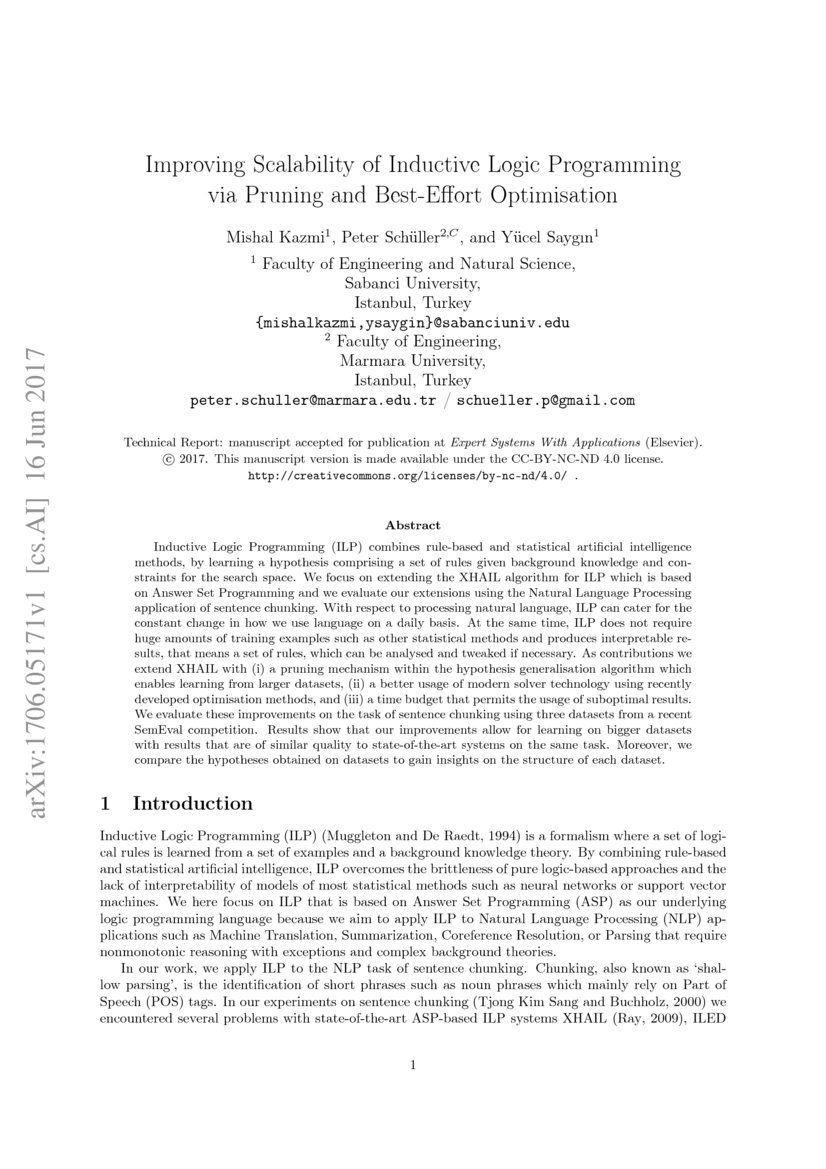 Improving Scalability Of Inductive Logic Programming Via Pruning And Best Effort Optimisation