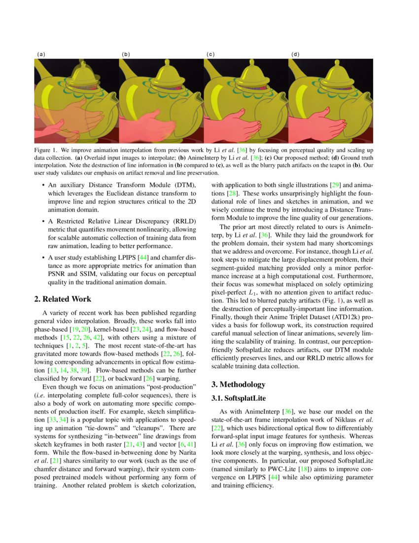 Improving the Perceptual Quality of 2D Animation Interpolation | DeepAI