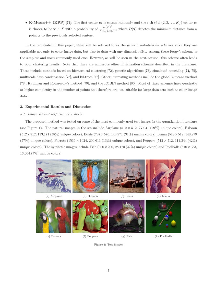 Improving the Performance of K-Means for Color Quantization | DeepAI