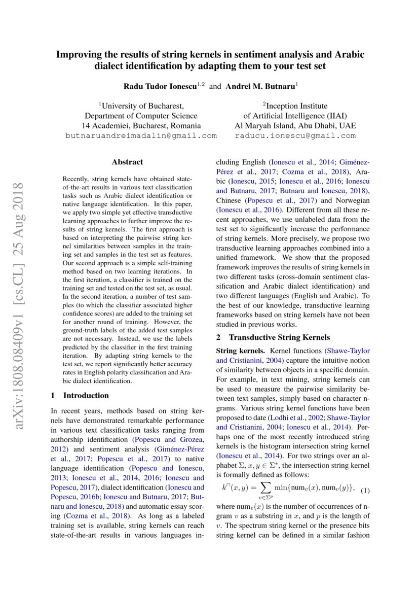 Improving The Results Of String Kernels In Sentiment Analysis And