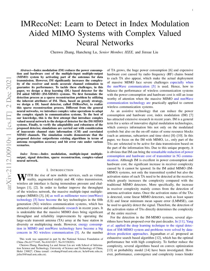 Imreconet Learn To Detect In Index Modulation Aided Mimo Systems With
