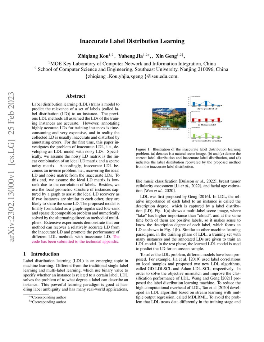 Inaccurate Label Distribution Learning | DeepAI