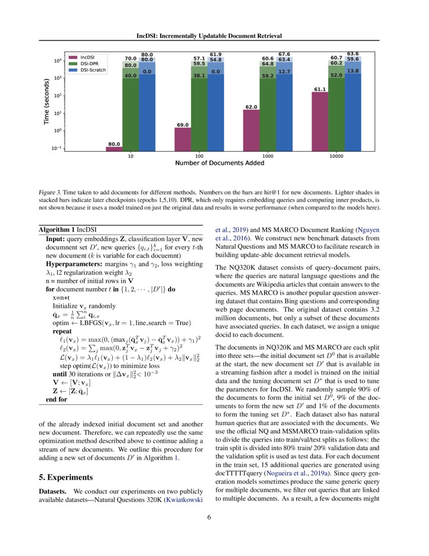 IncDSI: Incrementally Updatable Document Retrieval | DeepAI