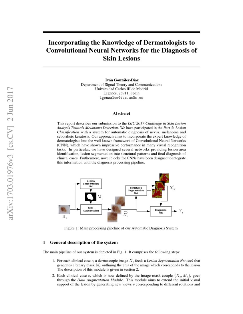 Incorporating the Knowledge of Dermatologists to Convolutional Neural ...