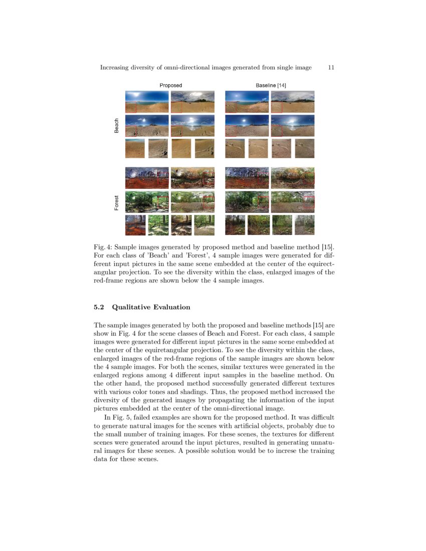 Increasing Diversity Of Omni Directional Images Generated From Single Image Using Cgan Based On