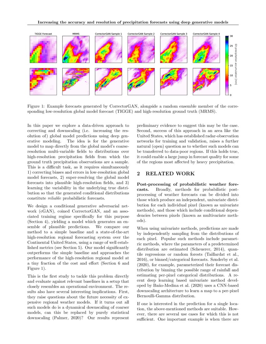 Increasing the accuracy and resolution of precipitation forecasts using ...