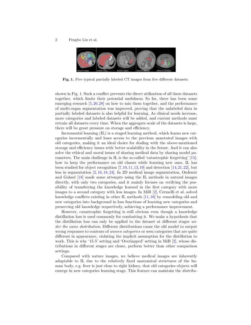 Incremental Learning for Multi-organ Segmentation with Partially Labeled Datasets | DeepAI