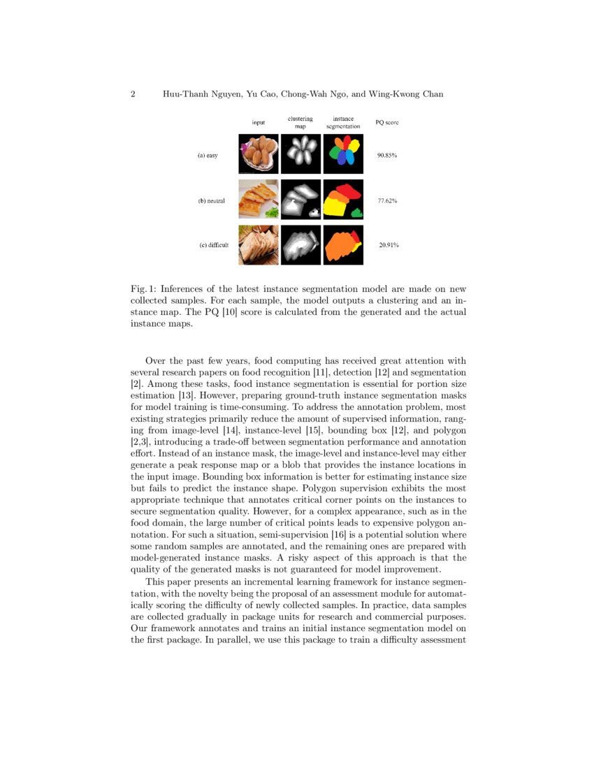 Incremental Learning on Food Instance Segmentation | DeepAI Incremental Learning on Food Instance Segmentation | DeepAI