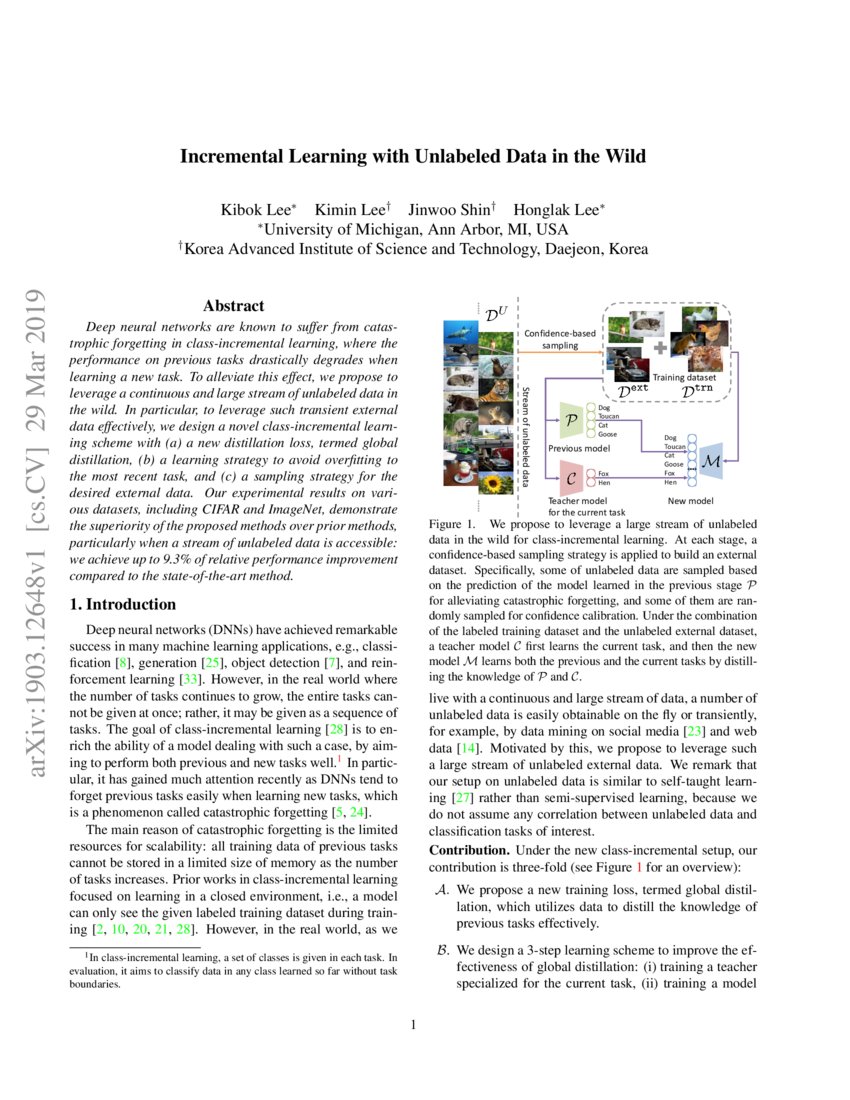 Incremental Learning with Unlabeled Data in the Wild | DeepAI